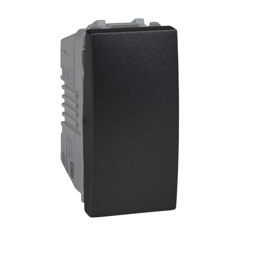 Push-button Unica, 10А 250V, 1/2М, Graphite | Switches and Outlets for ...