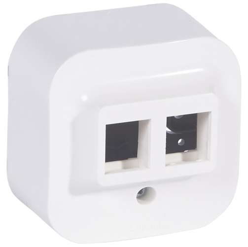 Adaptor Forix, 2X RJ45 keystone connector, SM, IP20, White | Switches ...