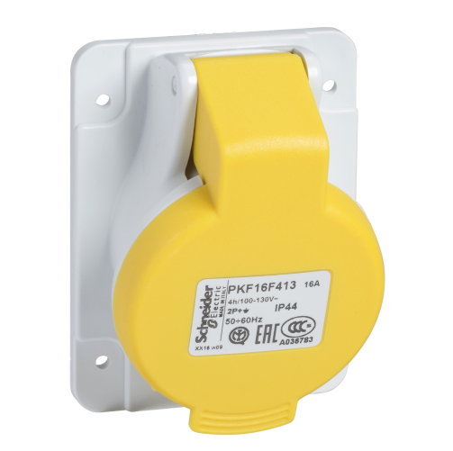 socket panel mount.32A 3P-E 100-130V IP44 50-60Hz | Instalation Equipment